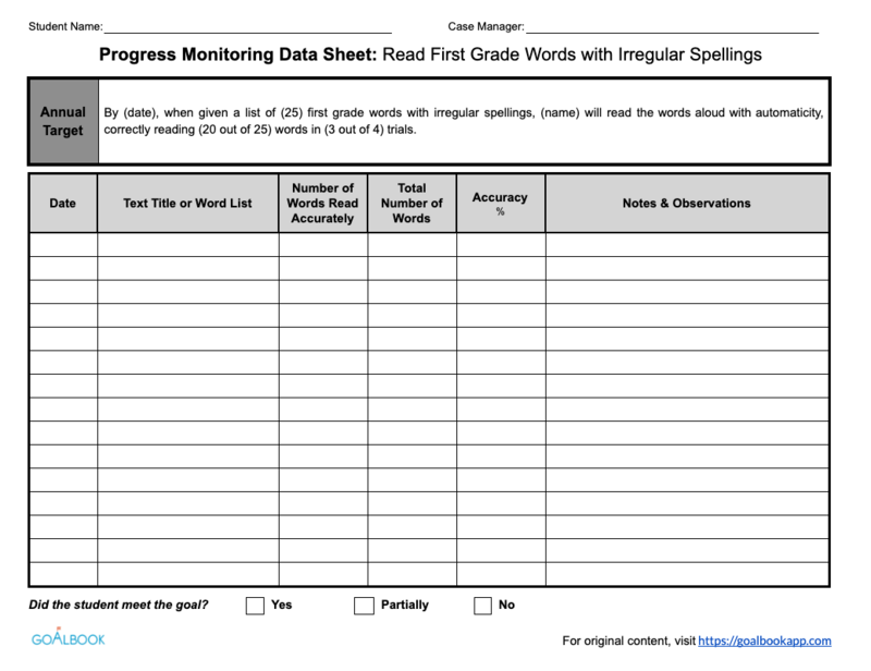 Read First Grade Words With Irregular Spellings Reading Anchor Page 